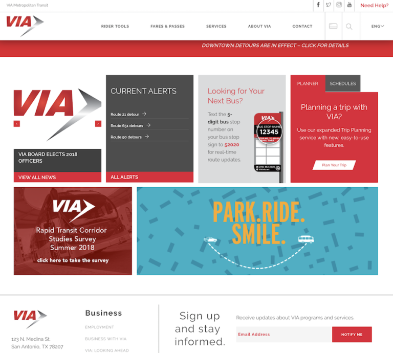 It's easier to visit VIA online - VIA Metropolitan Transit