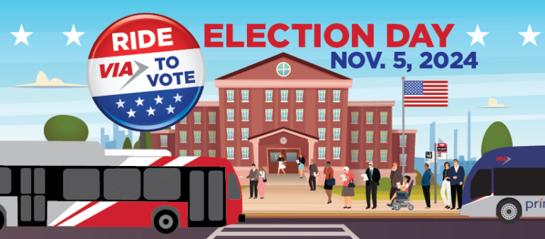 Exercise Your Ride to Vote with Fare-Free trips on Election Day - VIA ...